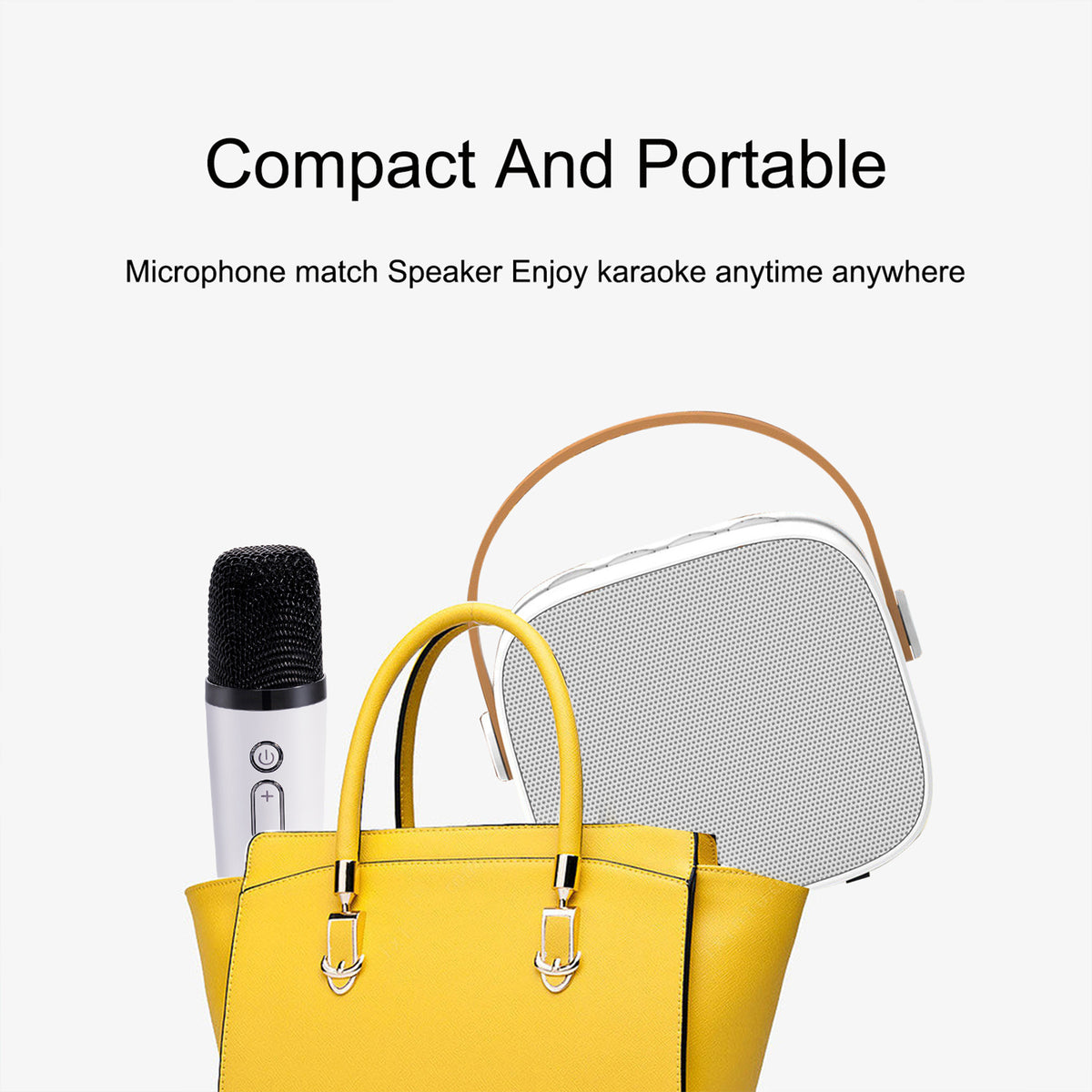 Kepeak Mini Karaoke Machine, Portable Bluetooth Speaker with Wireless ...