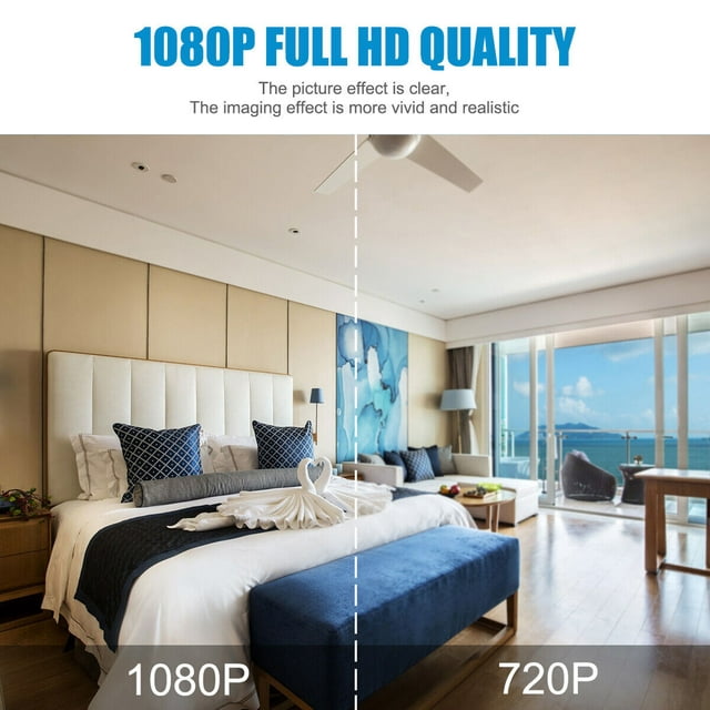 2 Pack HD 1080p Smart Home Camera, WiFi Camera,Indoor IP Security Surv ...