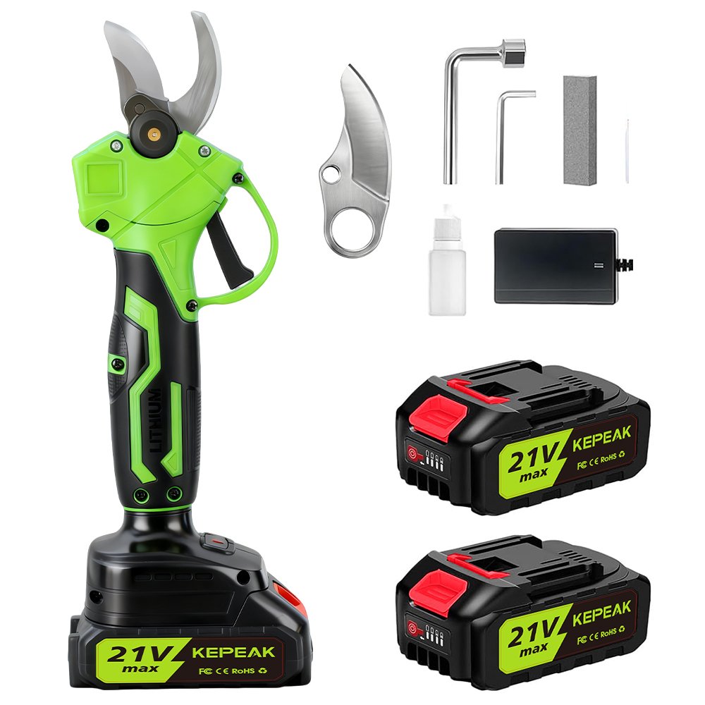 Electric Pruning Shears Cordless, Kepeak Tree Trimmer with SK5 Blade ...