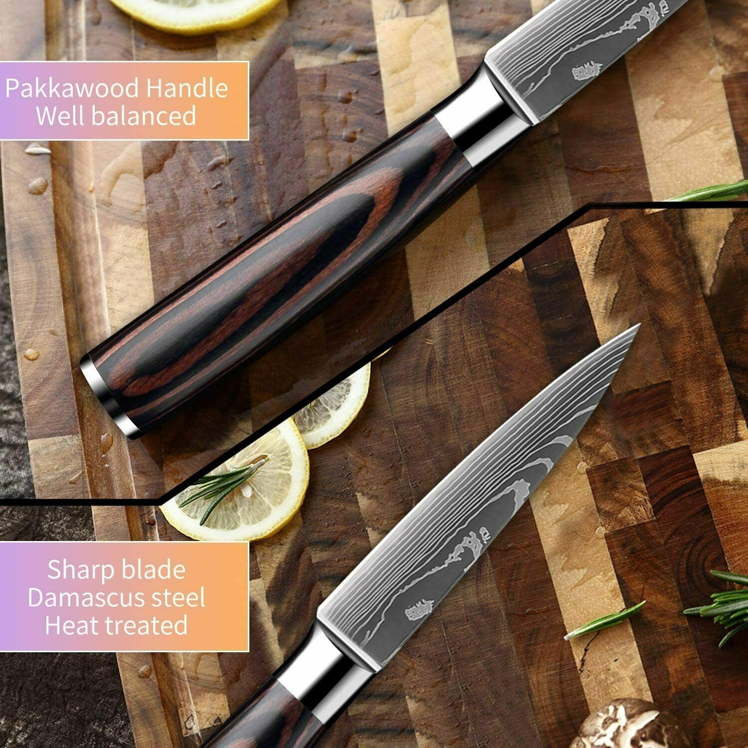 3.5 inch Kitchen Knife Professional Kitchen Chef Knife Japanese Damasc ...